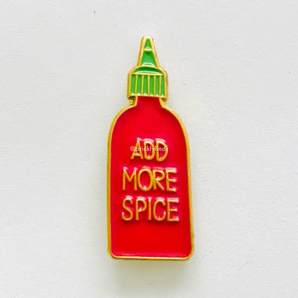pricklyfinds | Jewelry | 84 Add More Spice Sriracha Hot Sauce Enamel ...